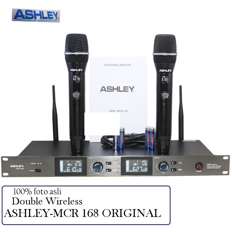 Jual TERBAIK Mic Wireless Ashley Mcr168 Mcr 168 UHF digital Anti ...