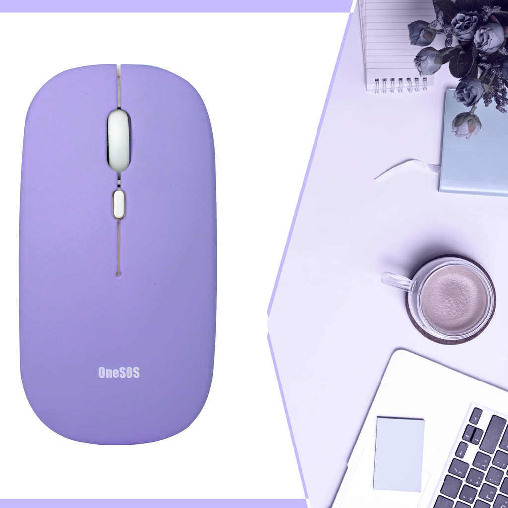 Jual Mouse Wireless Rechargeable Silent Click Slim 2.4G Wireless ...