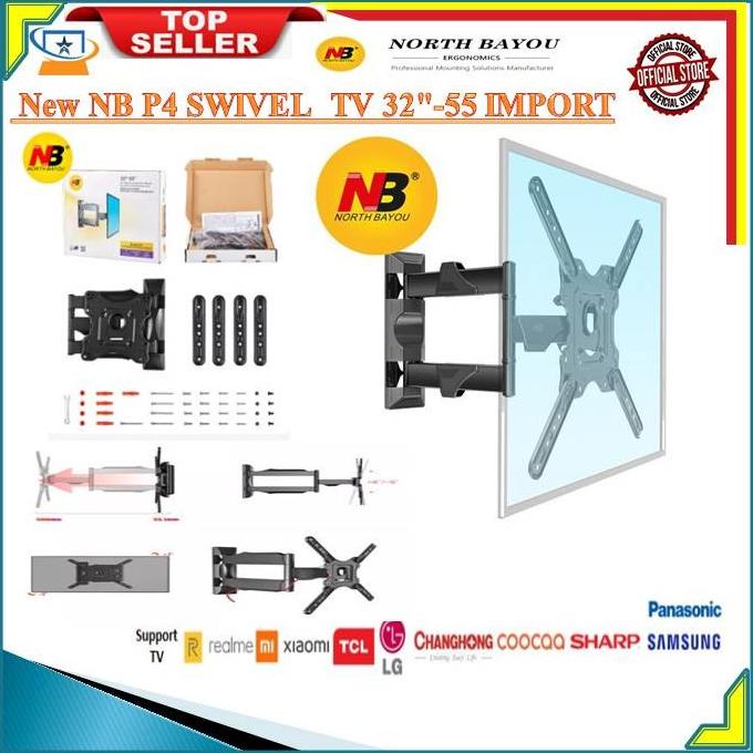 Jual Bracket Tv Lengan North Bayou NB P4 NBP4 32" 40 43 49 50 55" Inch ...