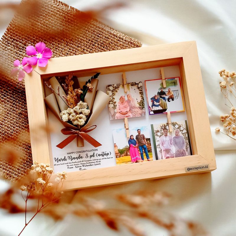 Jual Kado Frame 3d Akrilik Bouquet Frame Kado Pernikahan Frame Flower ...