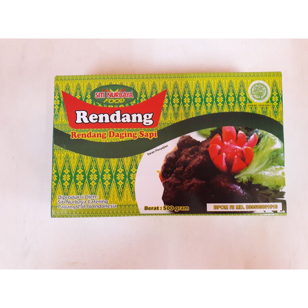 Jual Rendang Daging Siti Nurbaya Khas Padang Kemasan 500 gram | Shopee Indonesia