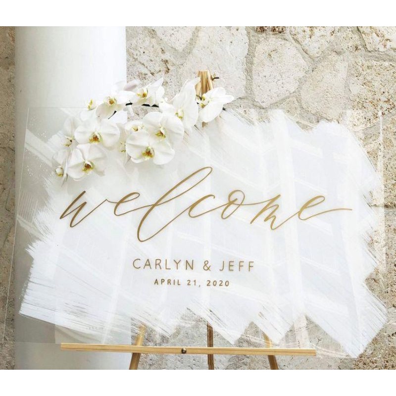 Jual WELCOME SIGN WEDDING ACRYLIC || Akrilik Welcome Sign Pernikahan ...