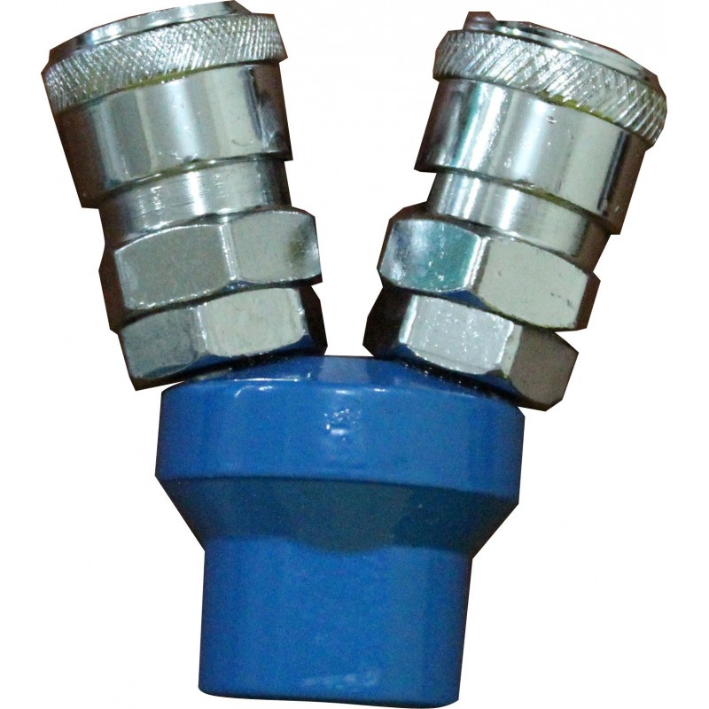 Jual Quick Coupler 2 Way Nepple Selang Mesin Kompresor 2 Cabang 1/4 ...