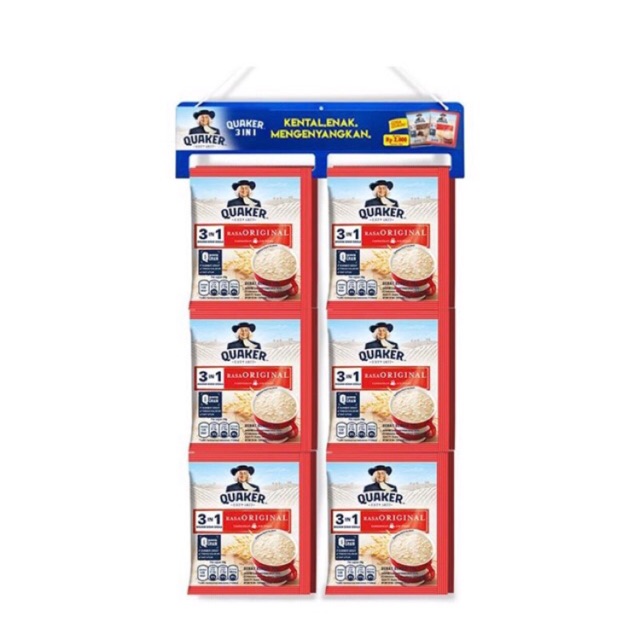 Jual Quaker oats sachets WHS - QUAKER 3in1 Original Oatmeal. beli 40 ...