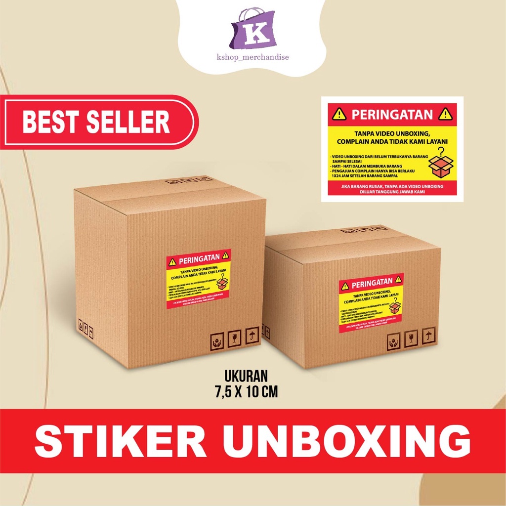 Jual STIKER UNBOXING/ STIKER LABEL PERINGATAN BUKA PAKET | Shopee Indonesia
