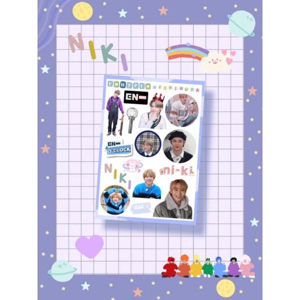 Jual Stiker ENHYPEN / Stiker Kpop / Jungwon / Heeseung / Jay / Jake / Sunghoon / Sunoo / Ni-Ki ...