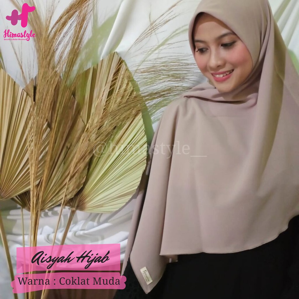 Jual Aisyah Hijab Warna Coklat Muda | Jilbab Diamond Crep Warna Coklat Susu | Kerudung Anak Muda ...