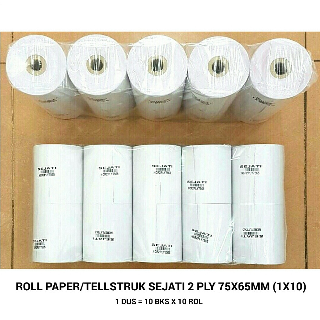Jual Kertas Struk Sejati 2 Ply/Roll Paper/Tellstruk/Kertas Kasir ...