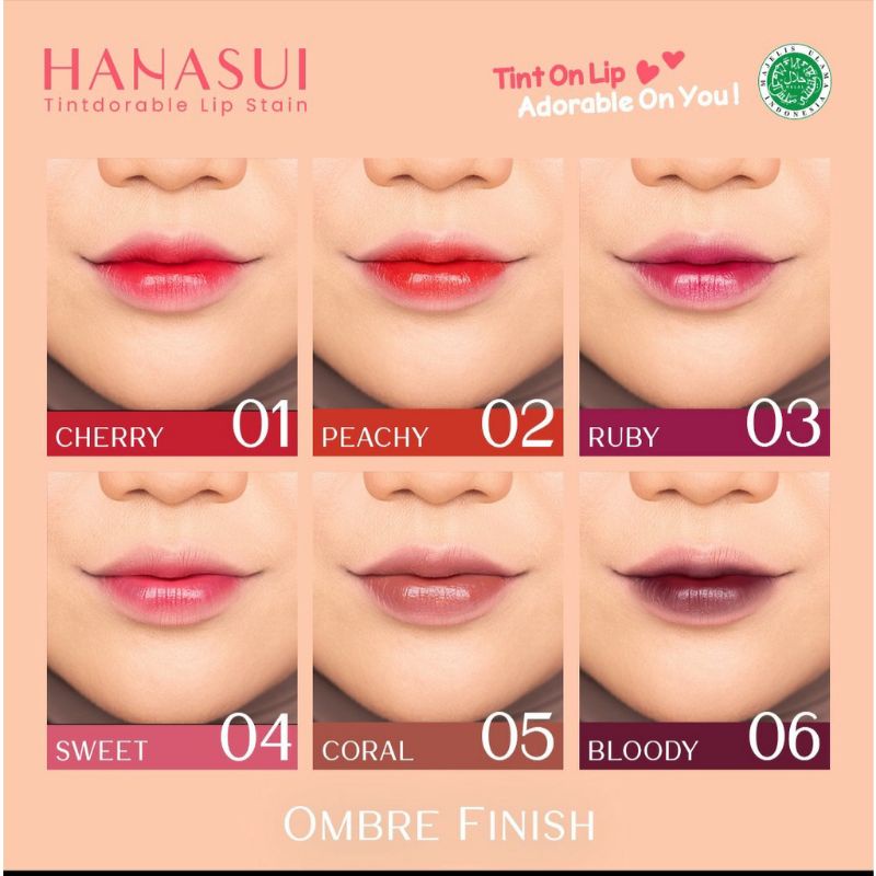 Jual HANASUI TINTDORABLE LIP STAIN / HANASUI LIP TINT | Shopee Indonesia
