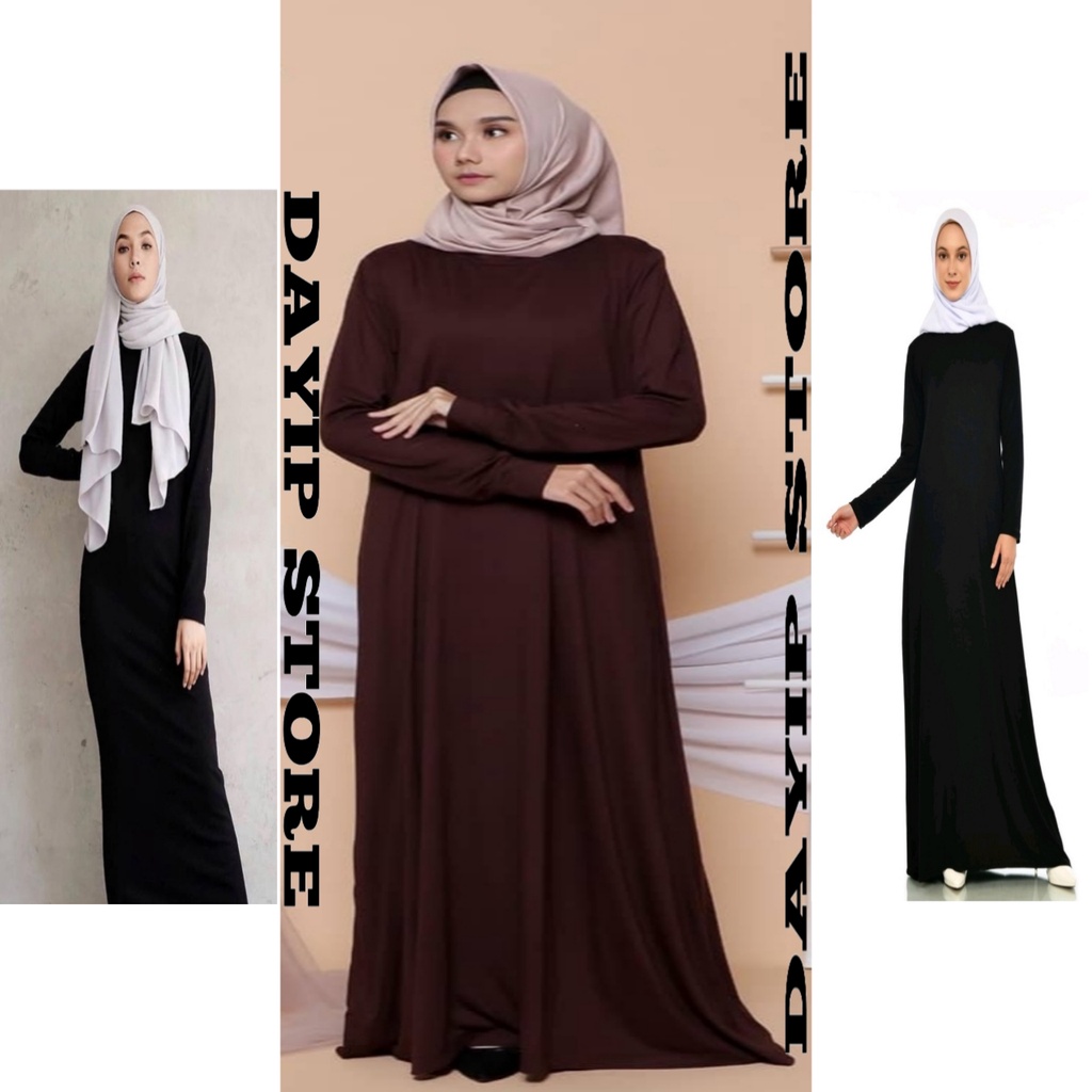 Jual Baju Gamis Inner Gamis Manset Gamis Polos Lengan Panjang Polos Wanita Bahan Spandek Rayon ...