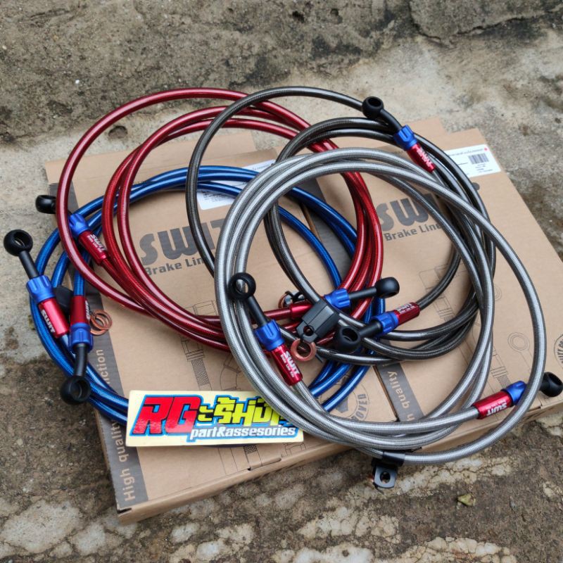 Jual selang rem belakang swits carbon model banjo 78 inch 200cm nmax ...