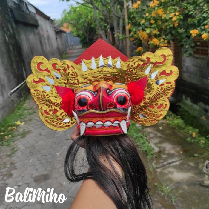Jual Topeng Barong Bali/Tapel Barong Cat/Barong Kayu/Pajangan Barong ...