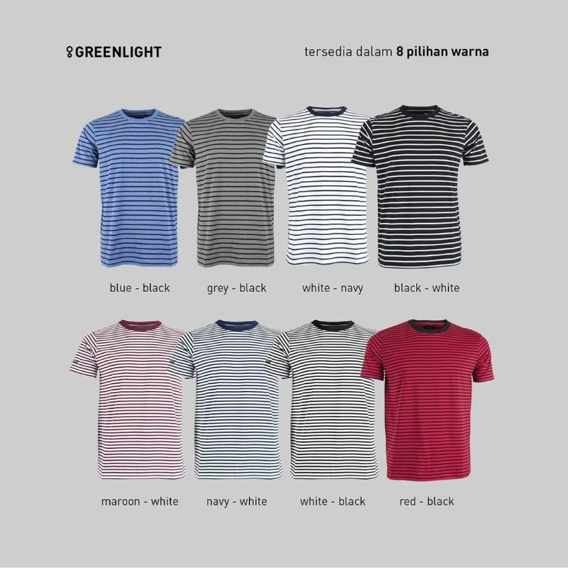 Jual Kaos Stripe Greenlight Original ARIEL noah SB | Shopee Indonesia