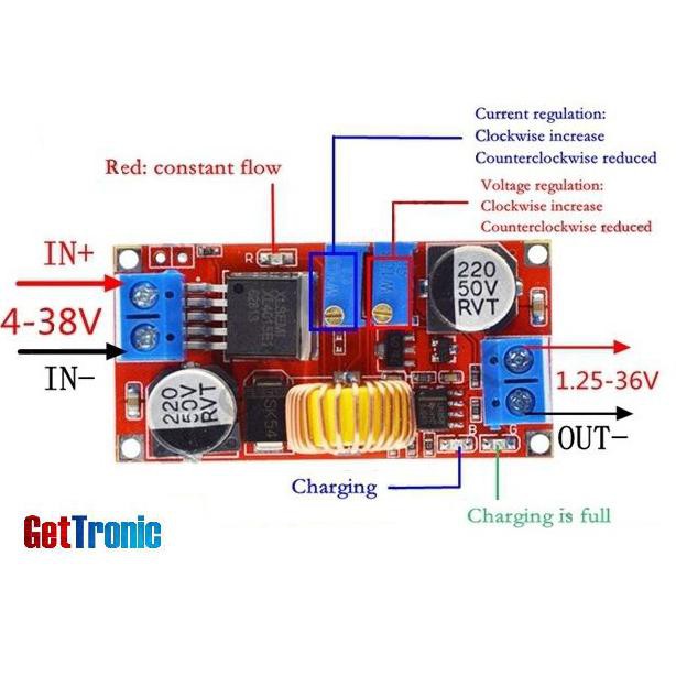 Jual Xl4015 5A With Cc Cv Current Control Adjustable Dc Volt Step Down Red Efgad774 Berkualitas ...