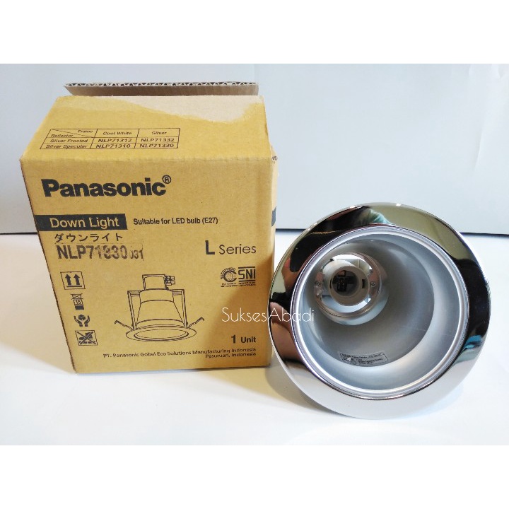 Jual DOWNLIGHT 4" PANASONIC PUTIH DAN SILVER RUMAH LAMPU DOWN LIGHT ...