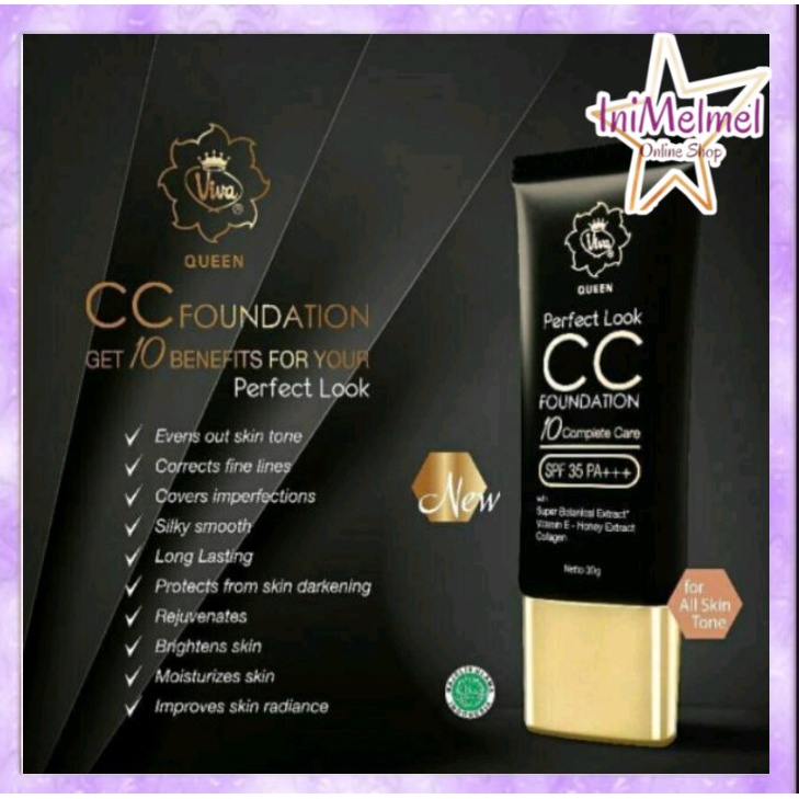 Jual Viva Queen CC Foundation 10 Benefits Perfect Look CC Cream 30g ...