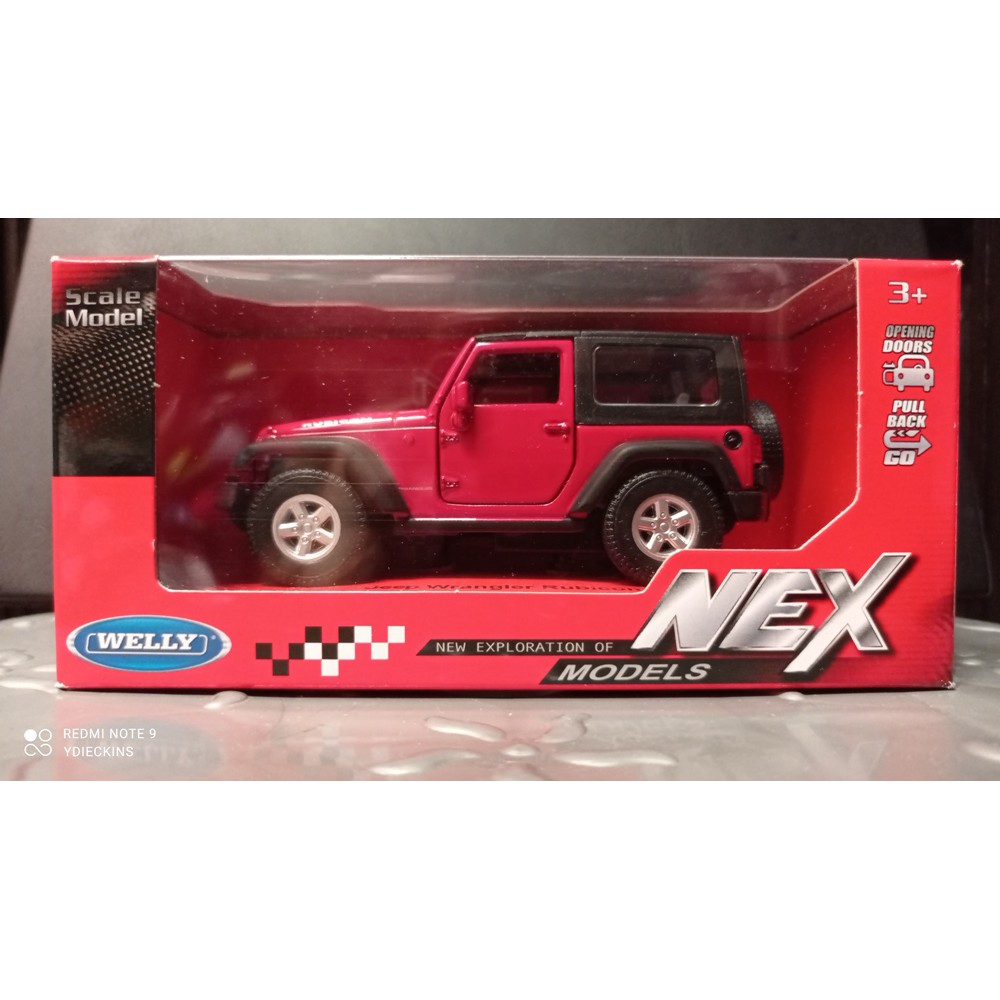 Jual Diecast Welly Jeep Wrangler Rubicon-Soft Top - Red | Shopee Indonesia