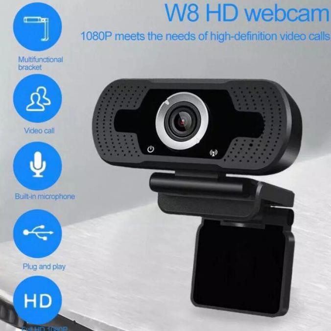 Jual Webcam W8 Full Hd 1080P Pc Laptop Camera Usb Web Cammeeting Live ...