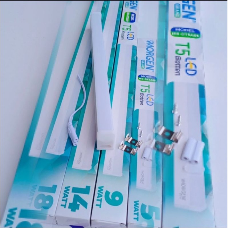 Jual Lampu LED TL T5 Morgen 5W/9W/14W/18W (UNTUK UK 90CM DAN 120CM PENGIRIMAN PILIH INSTANT ...