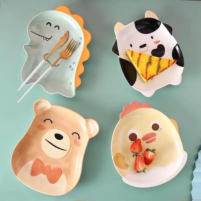 Jual Animal Shape Ceramic Plate-Tableware/Piring Dinosaurus/Character ...