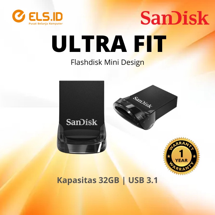 Jual USB 32GB Flashdisk SanDisk Ultra Fit USB 3.1 - Mini Design ...
