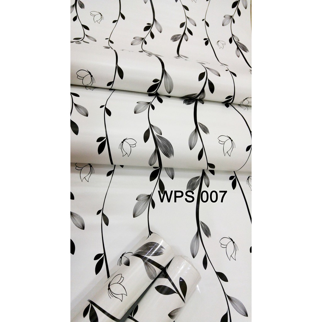 Jual Wallpaper Dinding Black Flower ratudinding Stiker Dekorasi Tembok ...