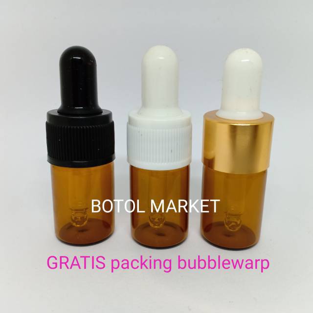 Jual Botol pipet kaca coklat 5ml / botol penetes essensial oil | Shopee ...