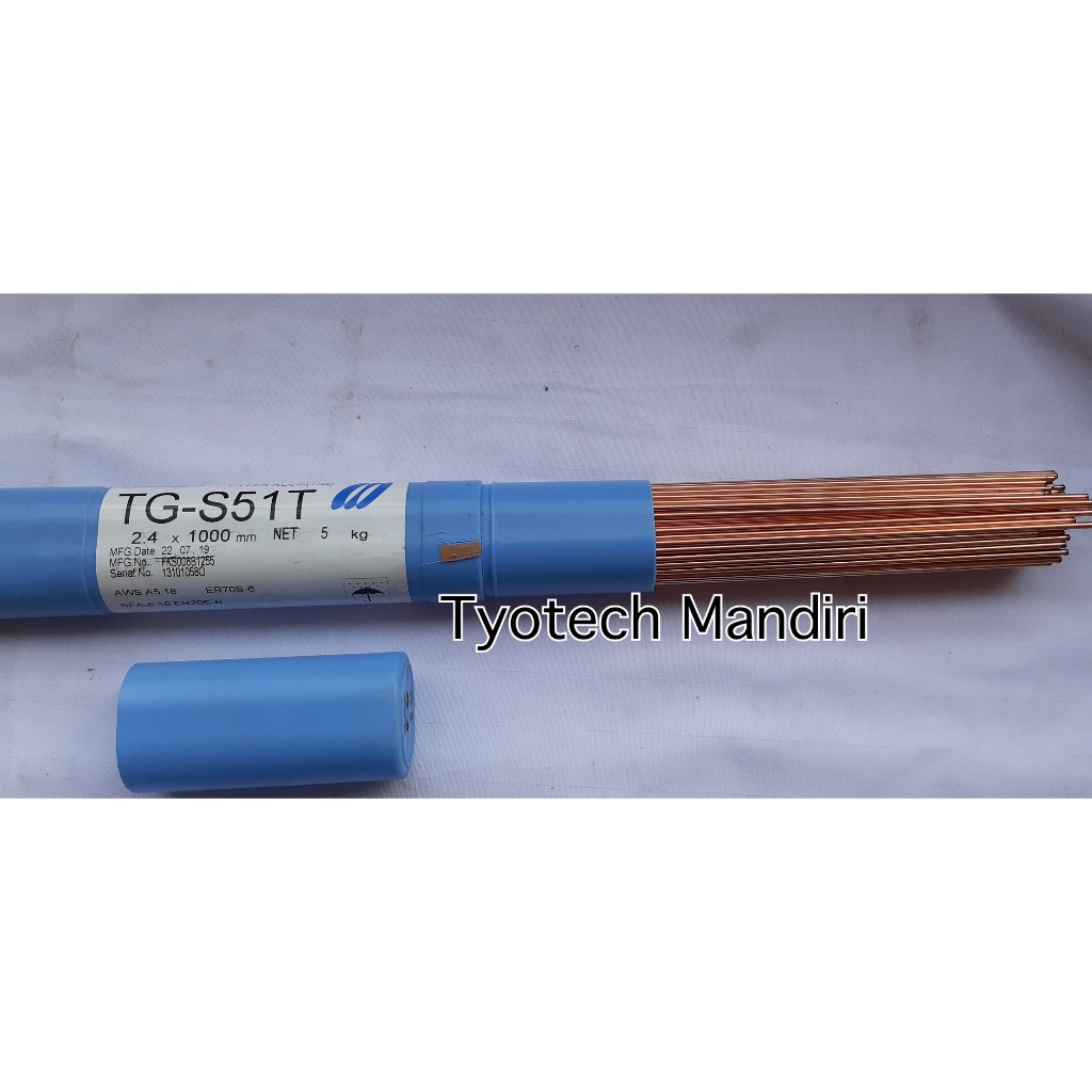 Jual KAWAT LAS FILLER RODS(TIG) / TG-S51T DIAMETER 2,4MM Per-KG | Shopee Indonesia