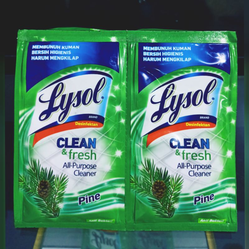 Jual Lysol All Purpose Cleaner Pine 30ml x 12 Sachet | Shopee Indonesia