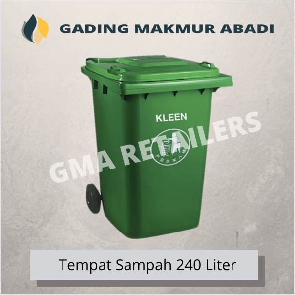 Jual Tempat Sampah Roda HDPE / Garbage Bin KLEEN (240 Liter) | Shopee Indonesia