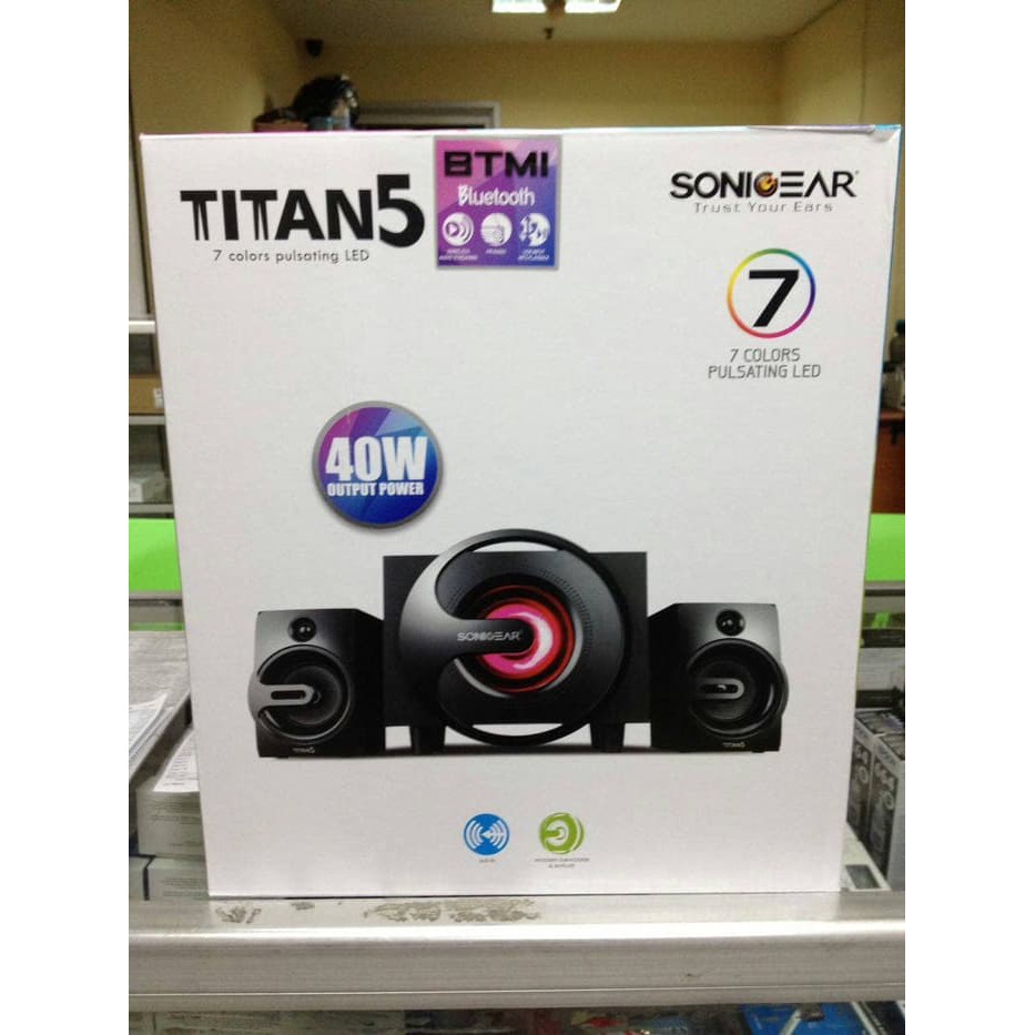 Jual [SONIC GEAR] NEW TITAN 5 BTMI Multimedia Speaker FM Radio, USB, Memory | Shopee Indonesia
