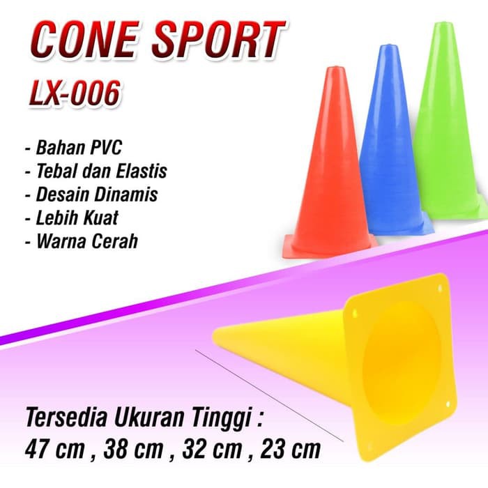 Jual Cone Cones Kerucut Kecil Penanda Jalan Latihan Olahraga LX006-2 ...