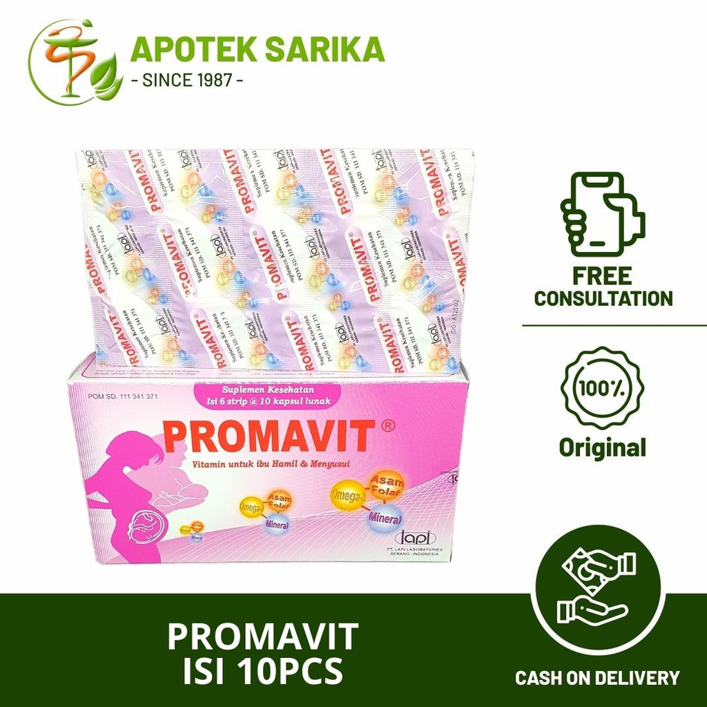 Jual Promavit 1 strip 10pcs (supplement lengkap ibu hamil) | Shopee ...