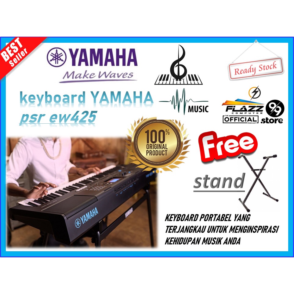 Jual Yamaha PSR EW425/EW 425/ EW-425 Portable Keyboard SET + STAND ...
