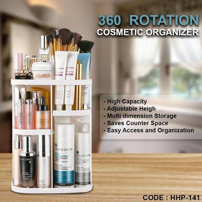 Jual Rak Rotation Cosmetic Organizer - 360 Rotation Cosmetic (Hhp-141 ...