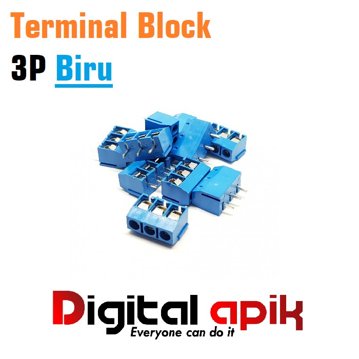 Jual Terminal Block 3 Pin 3P Screw Biru Pitch 5mm Skrup Blok - Blue3 P ...