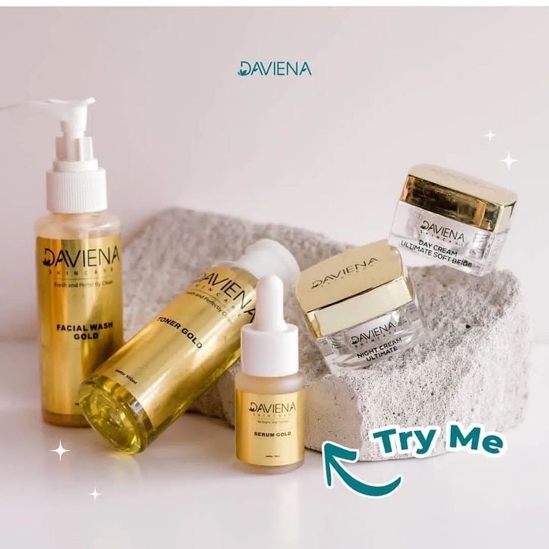 Jual DAVIENA SKINCARE OFFICIAL PAKET ACNE-GOLD-GLOW SERIES 100 % ...