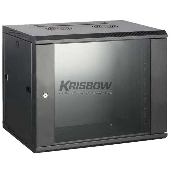 Jual Kabinet Single Section Wall Mounted Cabinet 6U Krisbow 10175089 ...