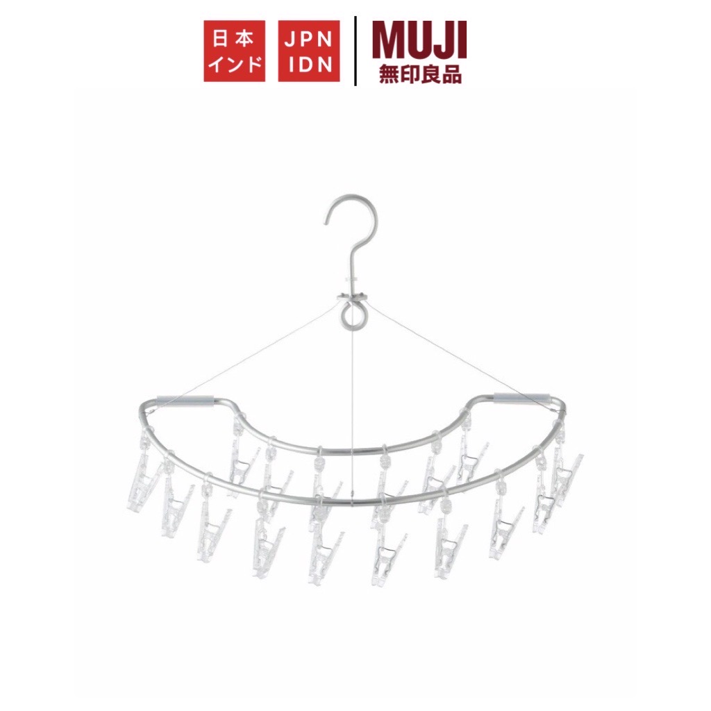 Jual [ Pre Order ] Muji | Hanger with Pegs | Alumunium Semicircle ...