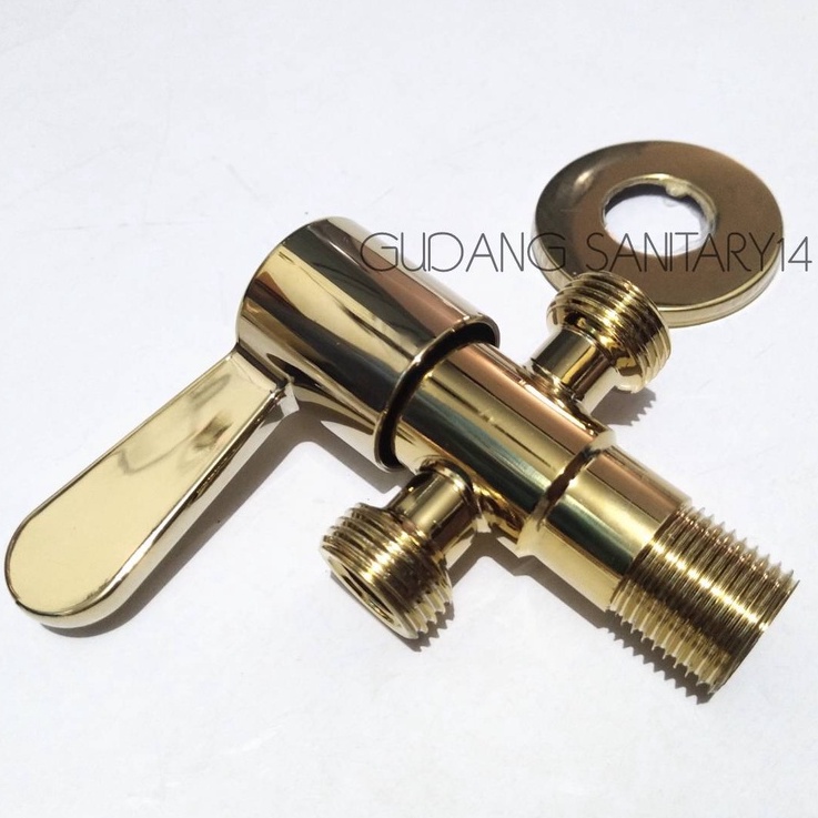 Jual Stop kran T cabang gold stop kran cabang gold stop kran air shower ...