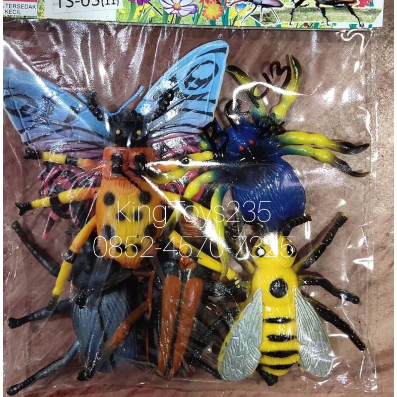 Jual Mainan Binatang Karet Serangga Insect Kupu2 Lebah Kumbang Laba2 ...