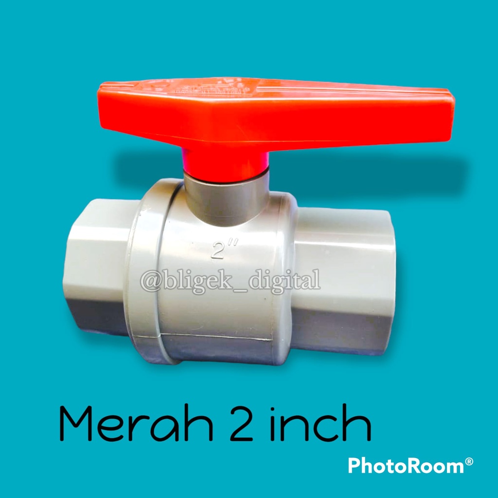 Jual Stop Kran Ball Valve PVC / Socket Type KJD Taiwan 1 1/4, 1 1/2 dan 2 Inch | Shopee Indonesia