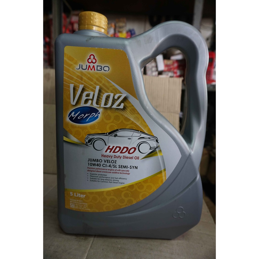 Jual Jumbo Veloz Morph HDDO 10w40 CI-4 / SL Semi Synthetic Galon 5 ...