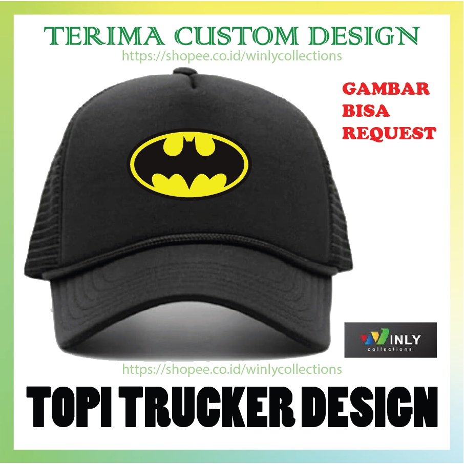 Jual CUSTOM TOPI PRIA WANITA TOPI TRUCKER JARING DESIGN GAMBAR LOGO ...