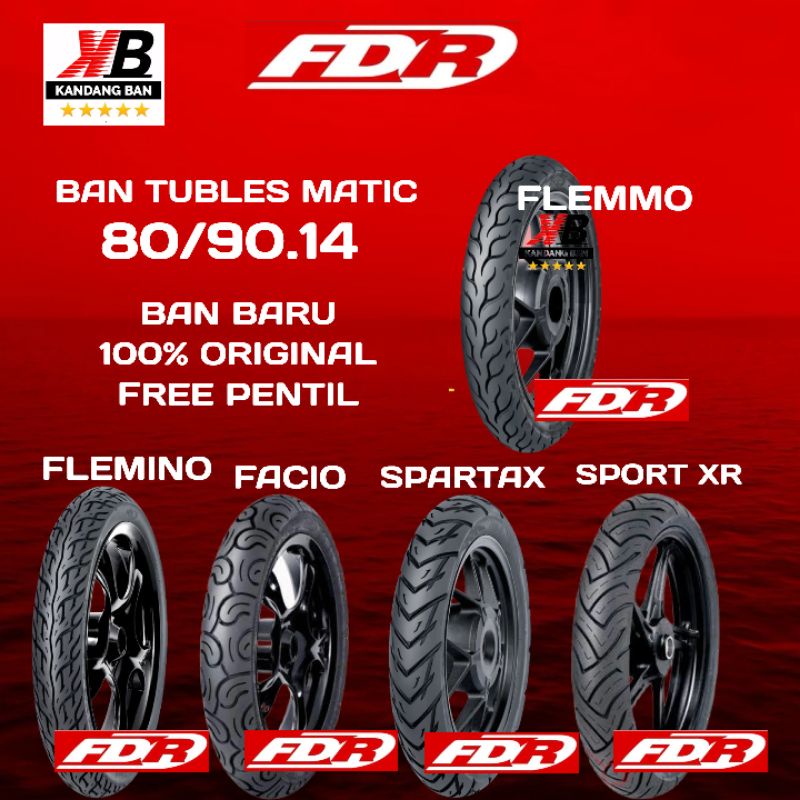 Jual BAN TUBLES MATIC FDR UKURAN 80/90-14 (FDR FLEMMO) (FDR FLEMINO ...
