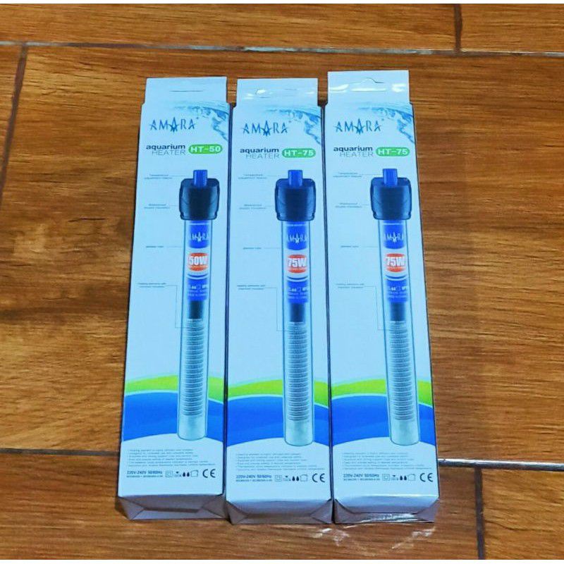Jual Heater Amara / pemanas suhu air akuarium aquascape 50w,75w,100w ...