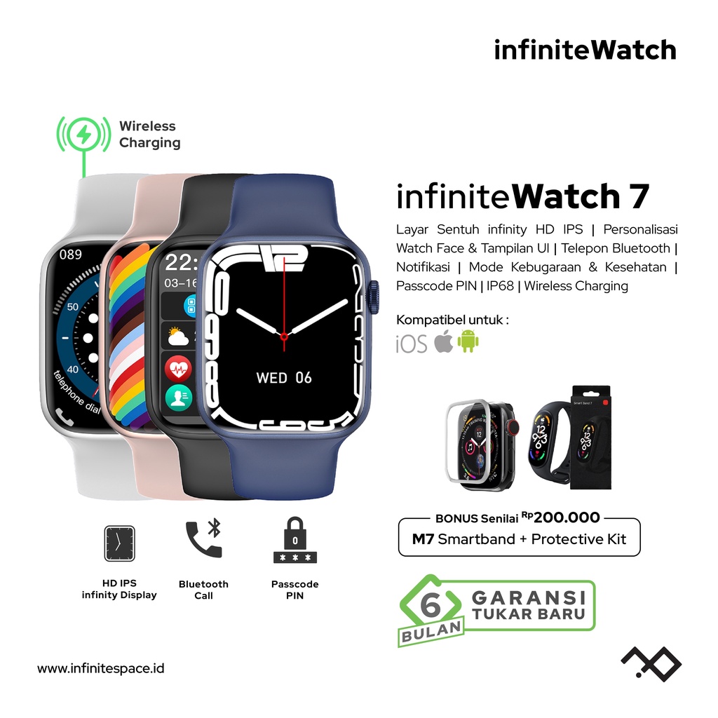 Jual infiniteWatch 7 with 1.81" Infinity Display | Shopee Indonesia