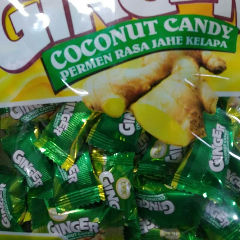 Jual permen ginger coconut candy permen rasa jahe kelapa(160grm ...