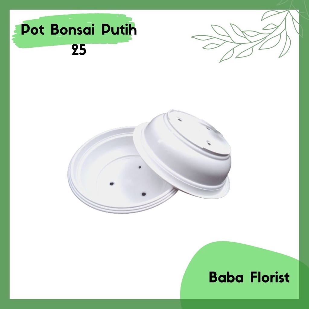 Jual POT BONSAI 25 WARNA PUTIH BERLUBANG MADU VAS BUNGA TEBAL POT ...