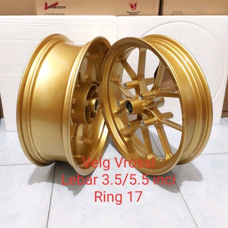 Jual Velg Vrossi Ninja 250 fi Z250 R25 MT25 Triple Disc lebar 3.5 5.5 ...